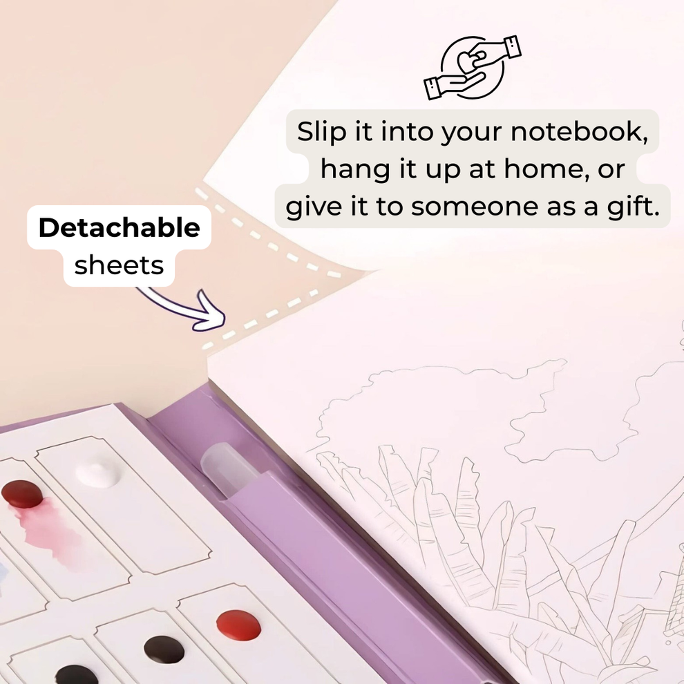 Creative Stress Relief Kit - Anti-Stress Coloring Book | Breathly